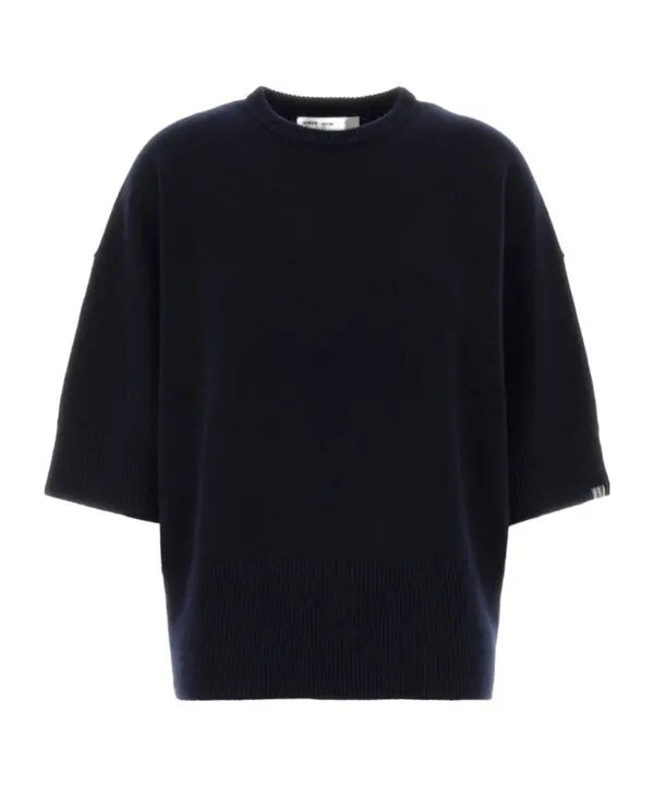 Extreme Cashmere Short-sleeve Knitted Top