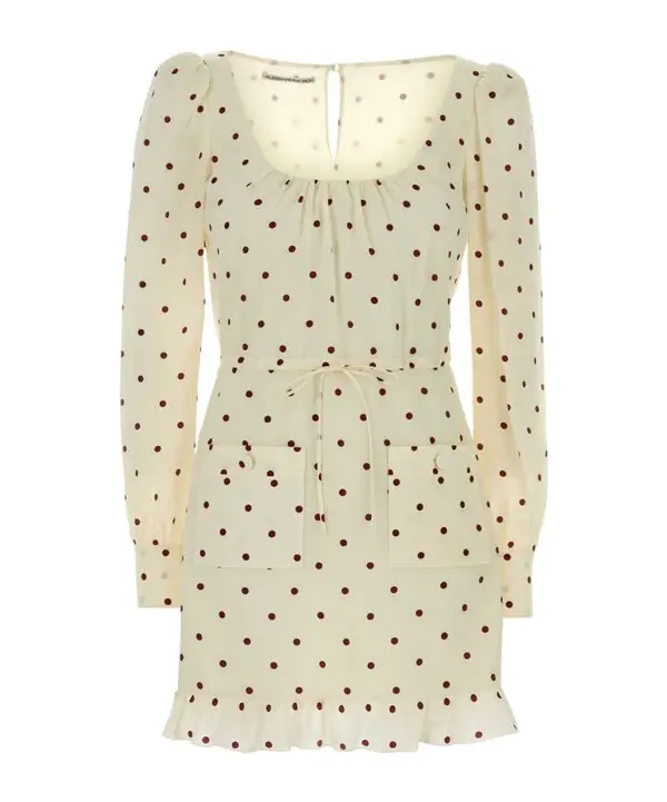 Alessandra Rich Polka Dot Mini Dress - No