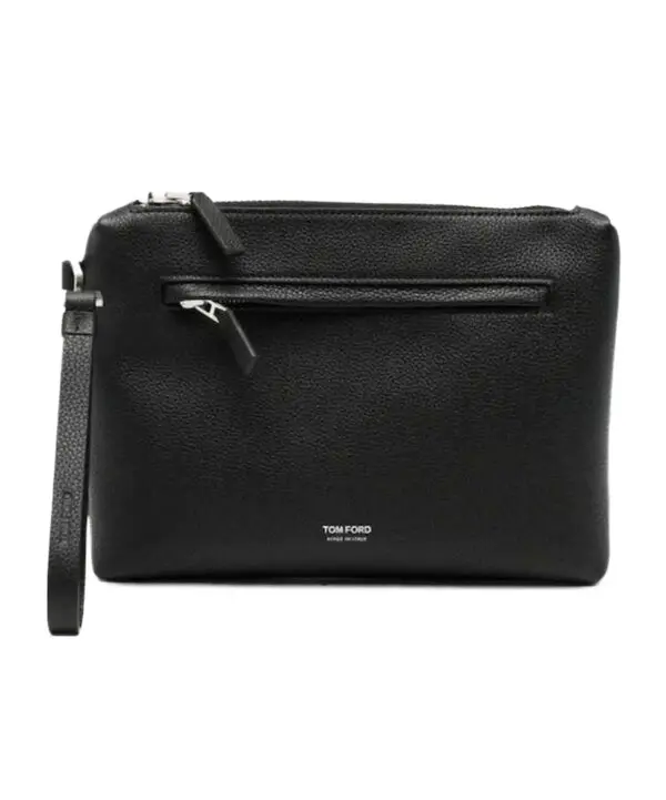 TOM FORD Grained Leather Clutch Bag