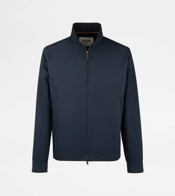 TOD'S Technical Cotton Jacket With Leather Accents