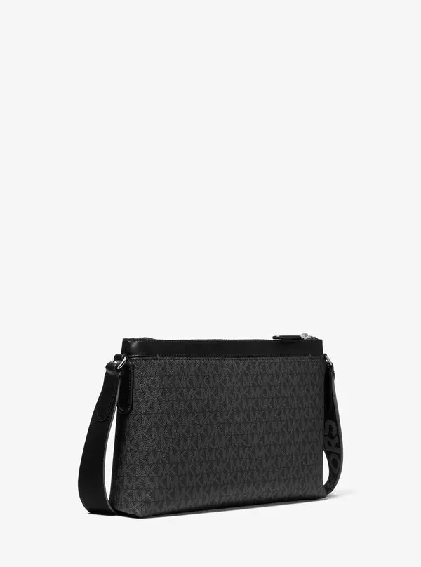 Michael Kors Hudson Signature Logo Messenger Bag