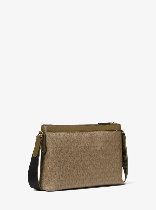 Michael Kors Hudson Signature Logo Messenger Bag