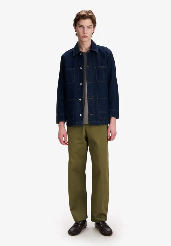 A.p.c. Denim Workwear Jacket With Classic Collar