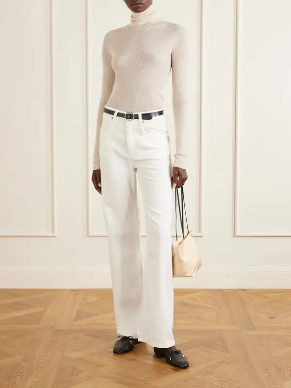 Arch4 Fine Knit Cashmere Ribbed Turtleneck