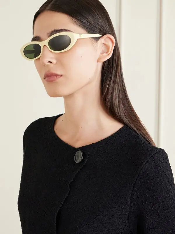 Celine Triomphe Oval-frame Sunglasses