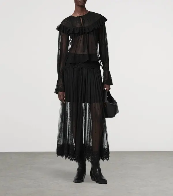 ALLSAINTS Mesh Trixie Maxi Skirt