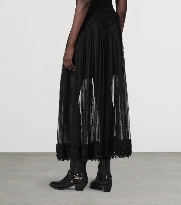 ALLSAINTS Mesh Trixie Maxi Skirt