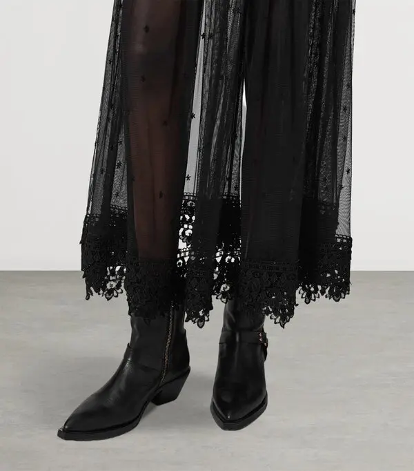 ALLSAINTS Mesh Trixie Maxi Skirt