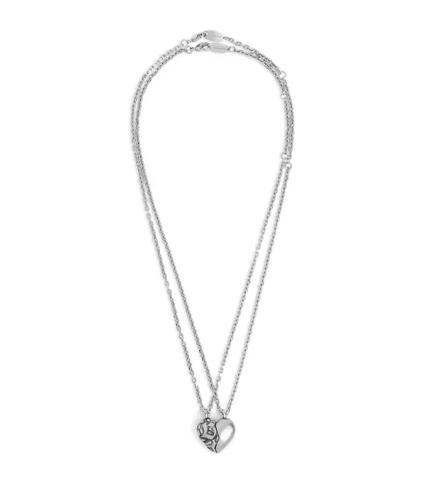 Balenciaga Engraved Friendship Necklace - Black
