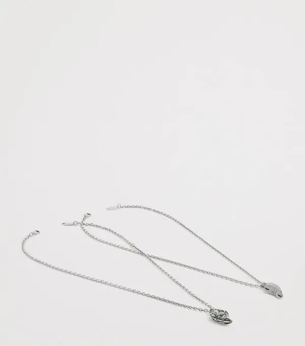 Balenciaga Engraved Midnight Friendship Necklace
