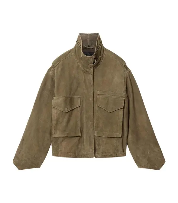 ALLSAINTS Suede Clay Bomber Jacket