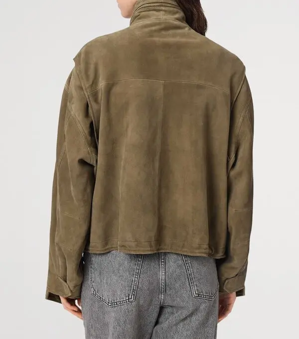 ALLSAINTS Suede Clay Bomber Jacket