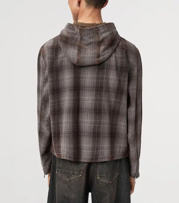 ALLSAINTS Santo Checked Zip-up Hoodie