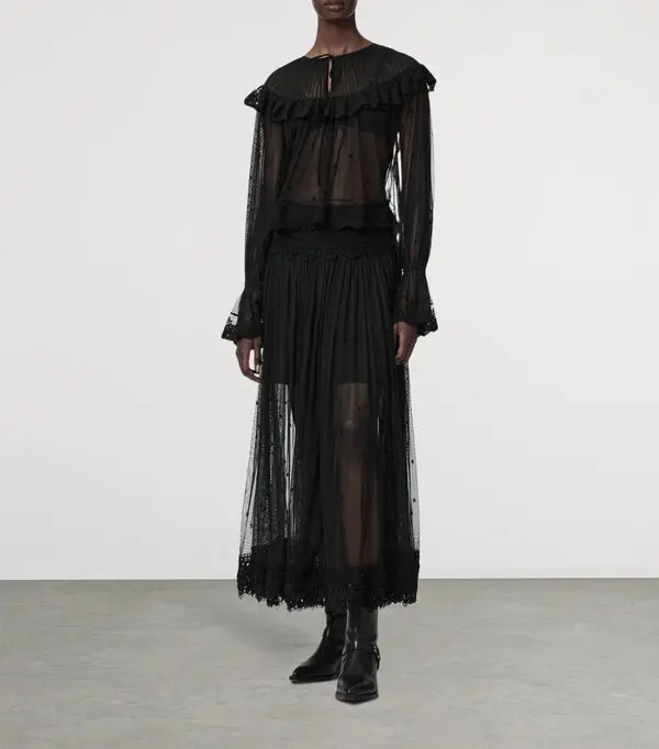 ALLSAINTS Mesh Trixie Blouse
