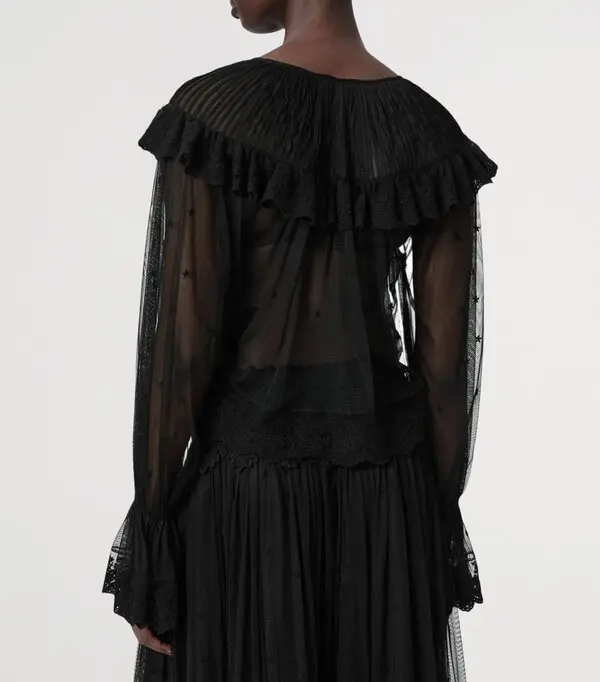 ALLSAINTS Mesh Trixie Blouse