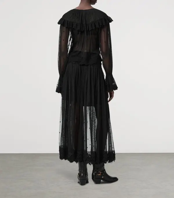 ALLSAINTS Mesh Trixie Blouse