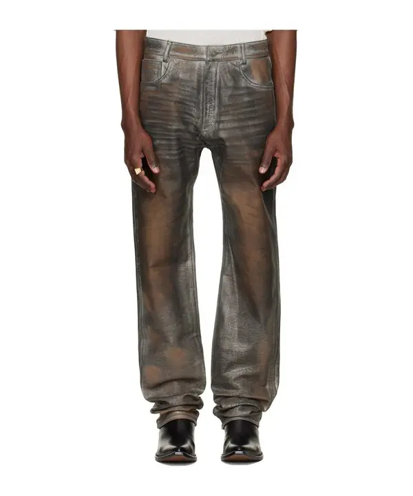 424 FAIRFAX Five-pocket Leather Trousers