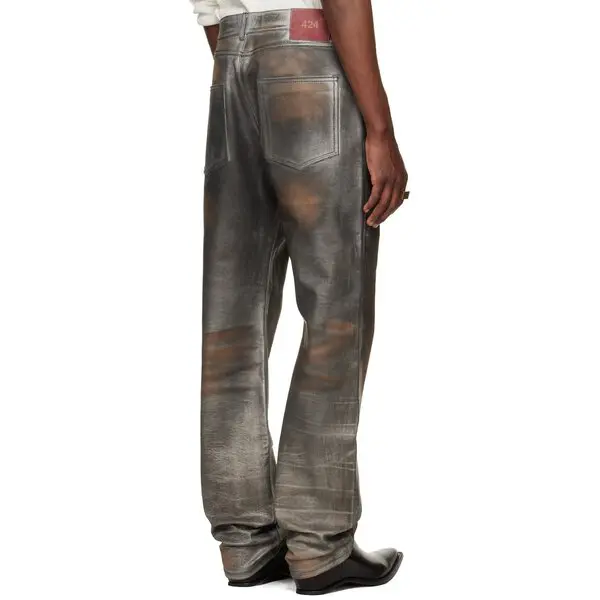 424 FAIRFAX Five-pocket Leather Trousers