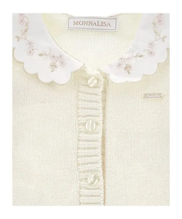Monnalisa Embroidered Collar Romper