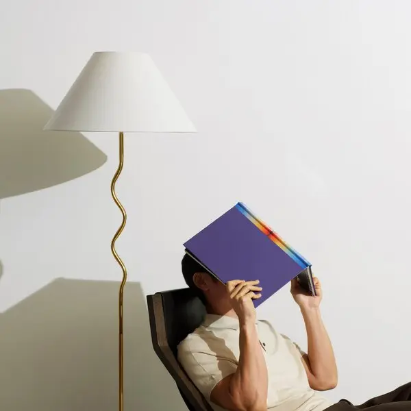BRIGHTECH Squiggle 22" Led Contemporary Modern Floor Lamp With Empire Shade