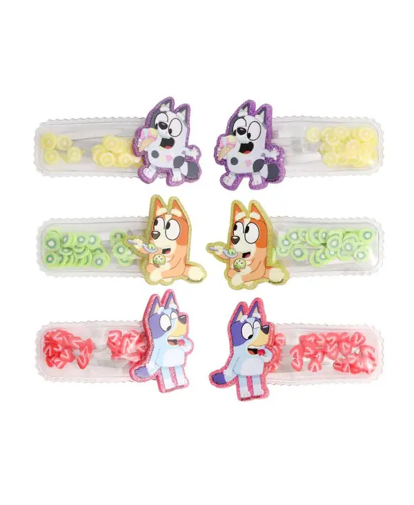 BLUEY 6-piece Shaker Hair Clip Set