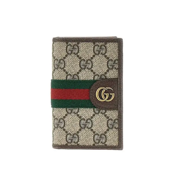 Gucci Gg Supreme Ophidia Card Holder - Cream
