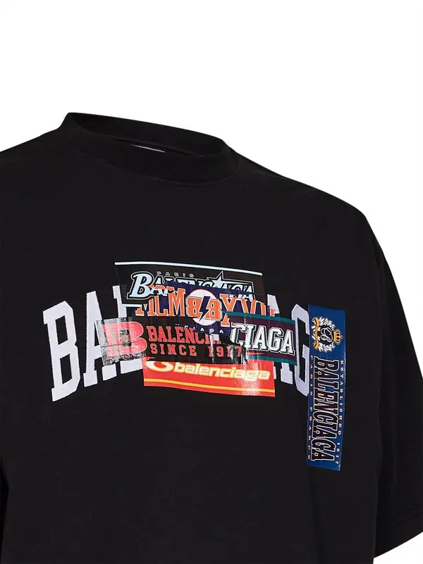 Balenciaga Black Bumper Stickers Medium Fit T-shirt