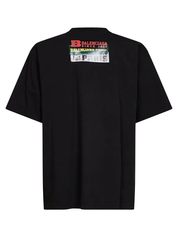 Balenciaga Black Bumper Stickers Medium Fit T-shirt