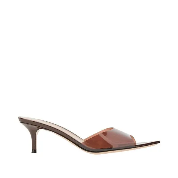 GIANVITO ROSSI Elle Pvc Mules - Brown