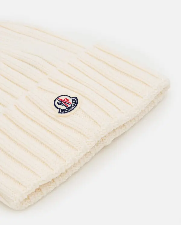 Moncler Beanie Logo Hat - Multicolor