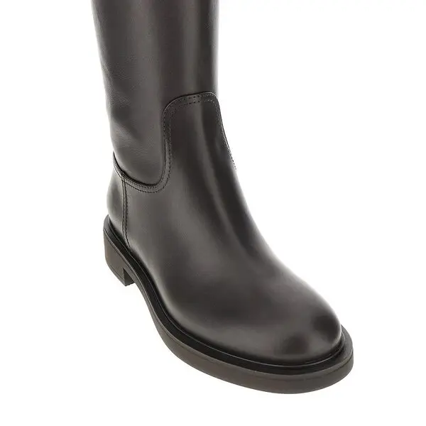 GIANVITO ROSSI Ascott Leather Knee-high Boots - Black