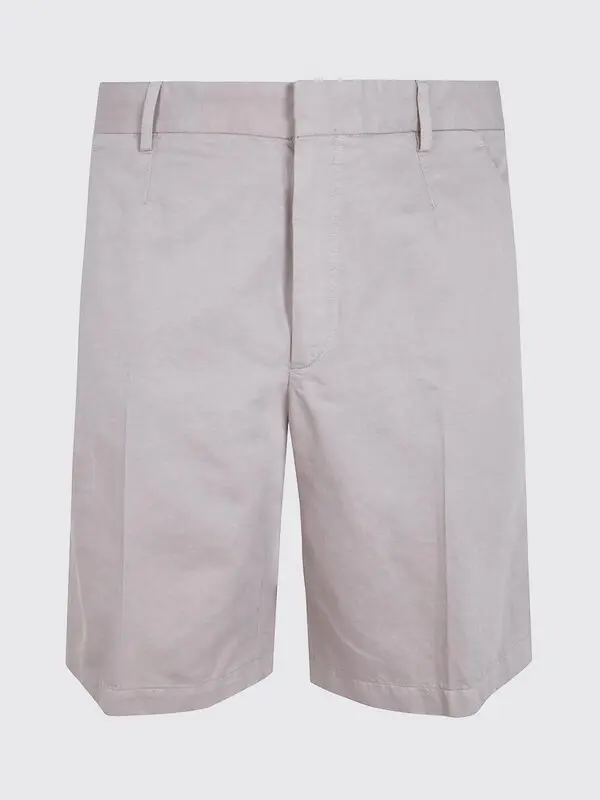 Zegna Tailored Cotton And Linen Shorts
