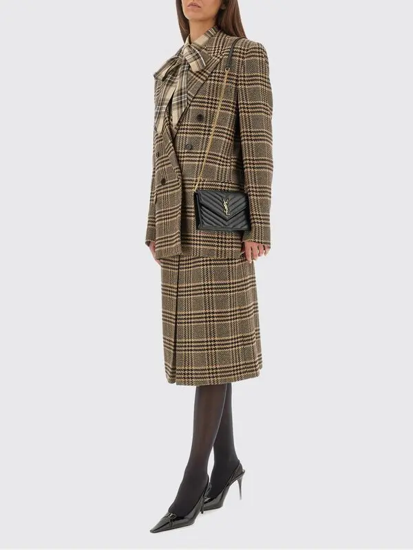 Saint Laurent Double-breasted Plaid Blazer