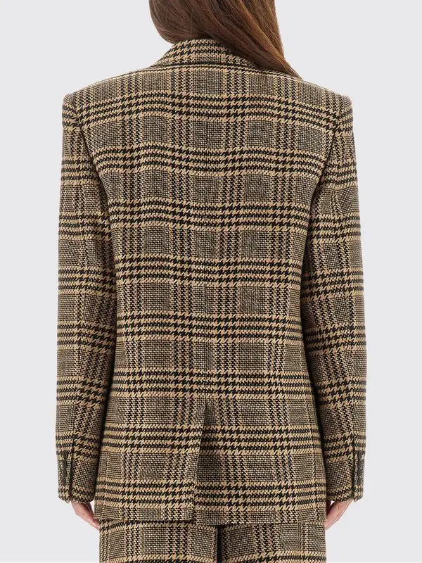 Saint Laurent Double-breasted Plaid Blazer