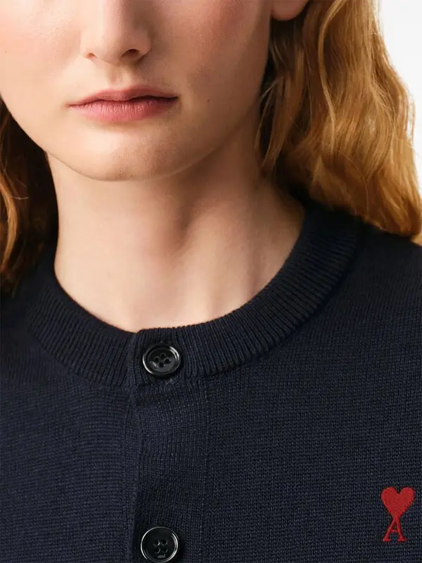 AMI Paris De Coeur Wool Cardigan