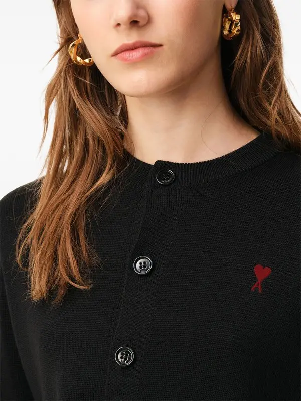 AMI Paris De Coeur Wool Cardigan