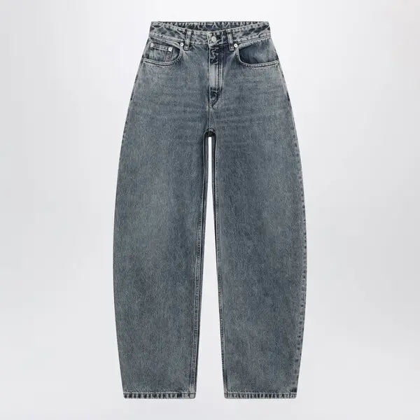 Alaïa Rounded Denim Jeans - Blue