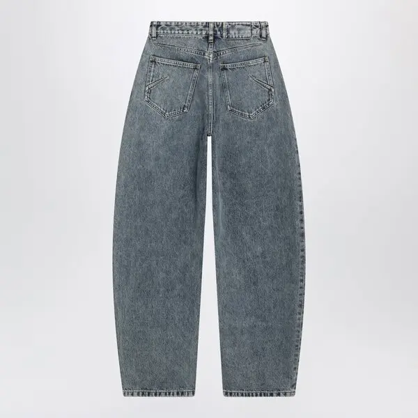 Alaïa Rounded Denim Jeans - Blue