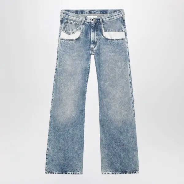 MAISON MARGIELA Light Washed Denim Jeans With Contrast Pocket Inserts