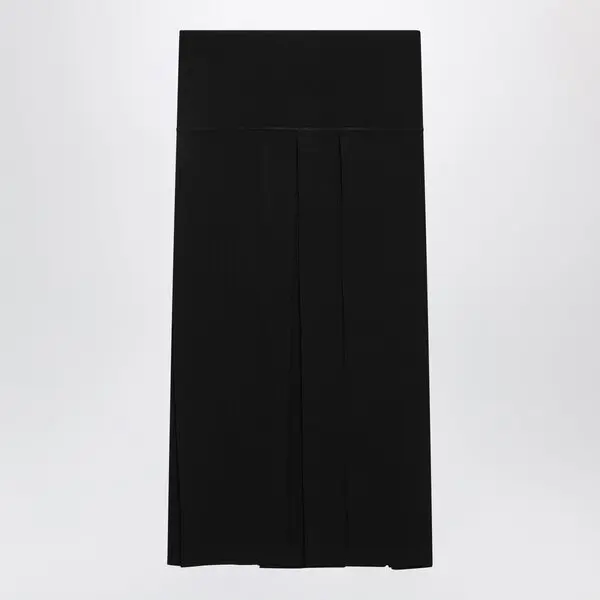 Alaïa Pleated Midi Skirt - Black