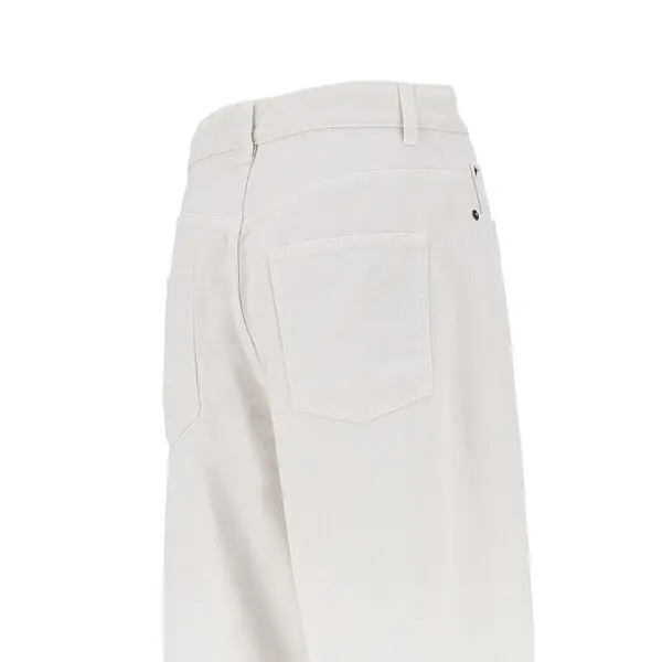 Phoebe Philo Cotton Drill Wide Leg Drop Waist Jeans