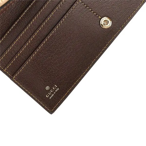 Gucci Original Gg Wallet With Logo Plate