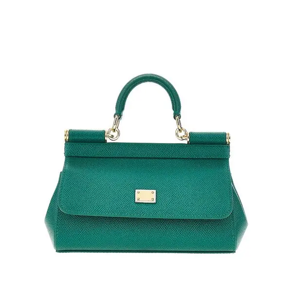 Dolce & Gabbana Dauphine Leather Mini 'sicily' Bag - Green