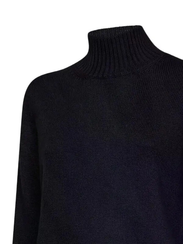 BLANCA VITA Virgin Wool Mock Neck Sweater