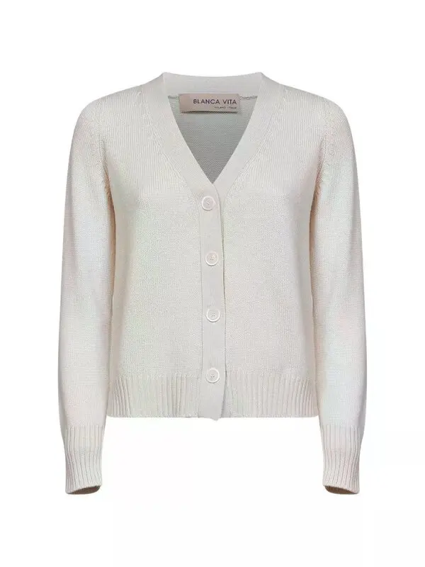 BLANCA VITA V-neck Button-up Cardigan