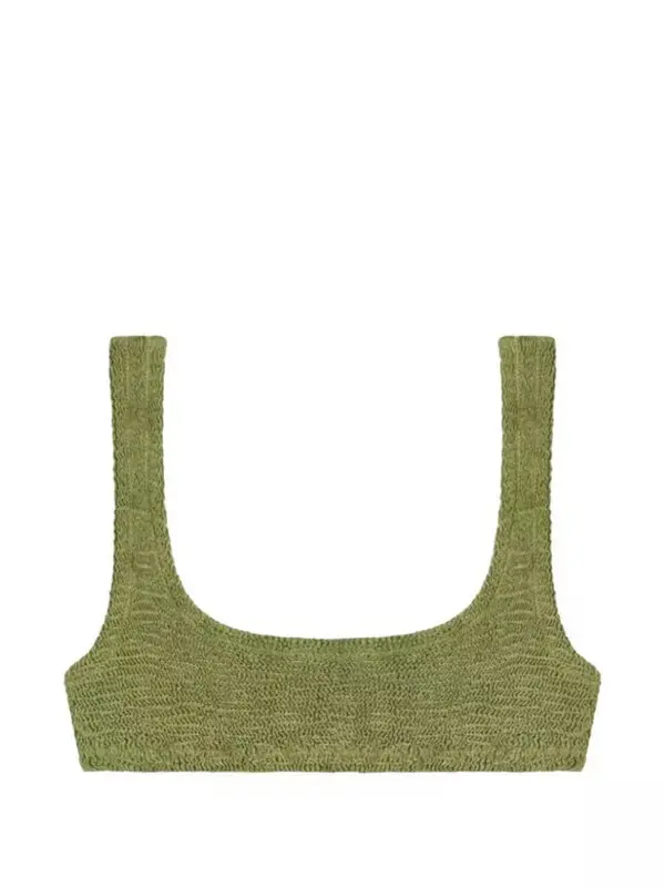 REINA OLGA Ginny Crinkle-effect Bikini Top