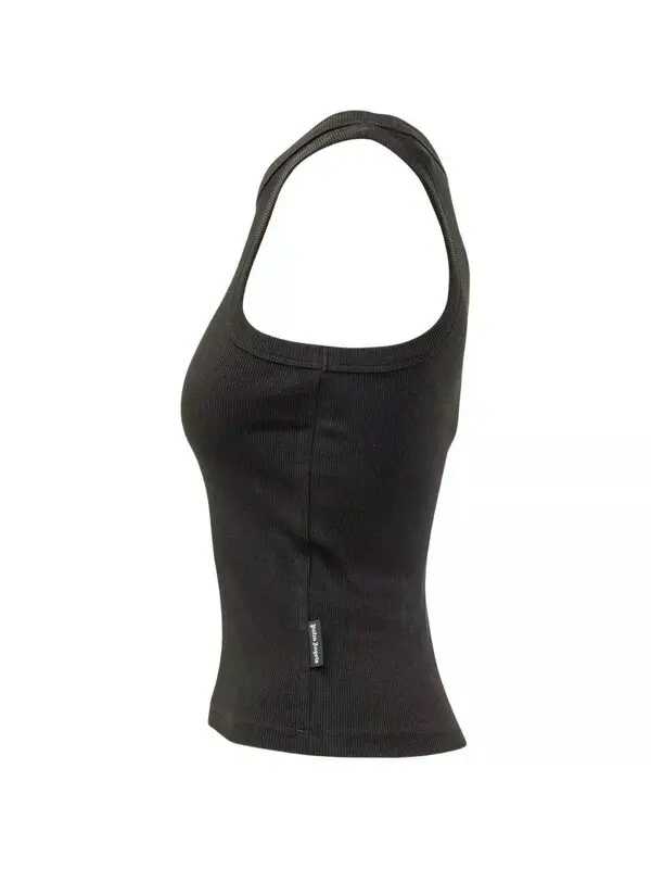 Palm Angels Logo Ribbed Tank Top