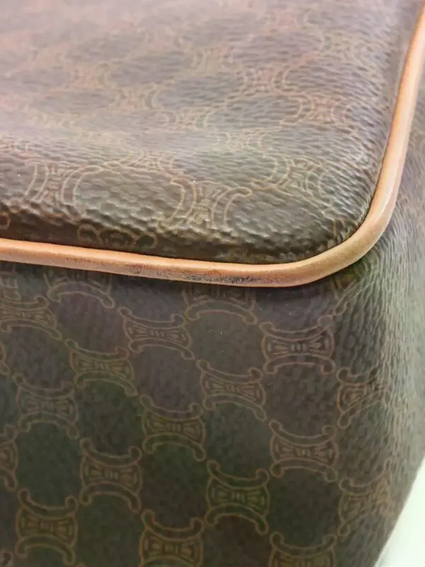 Celine Macadam Pattern Shoulder Bag - Brown