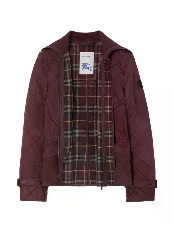 Burberry Micro Check-stitch Nylon Abbeydale Jacket - Red