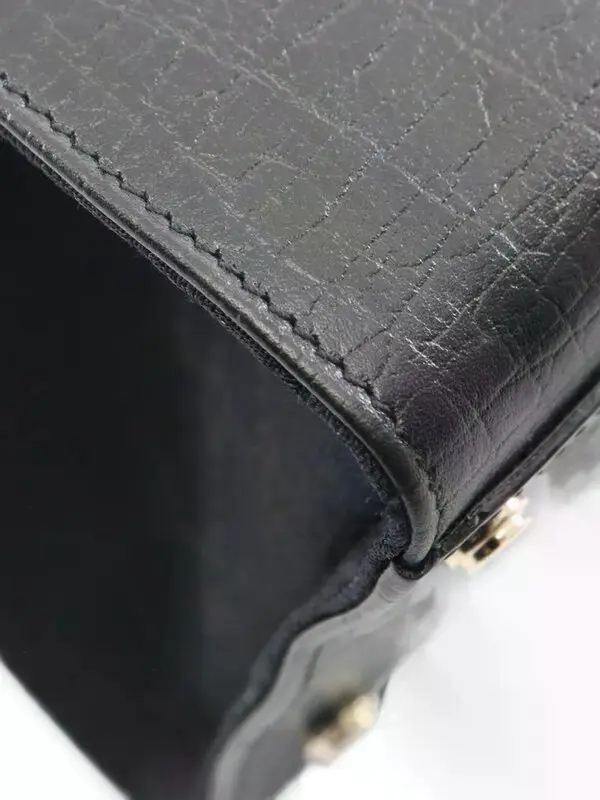 Gucci 2010s Sherry Line Gg Canvas Handbag - Black